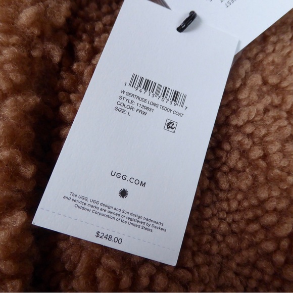 UGG | Jackets & Coats | Ugg Gertrude Long Teddy Coat Firewood Rose ...